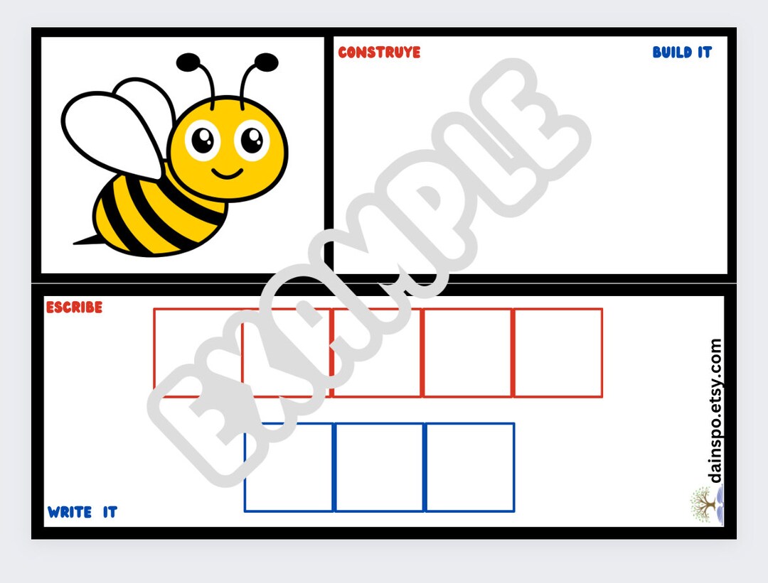 Bilingual Word Work Activity Word Activity - Etsy