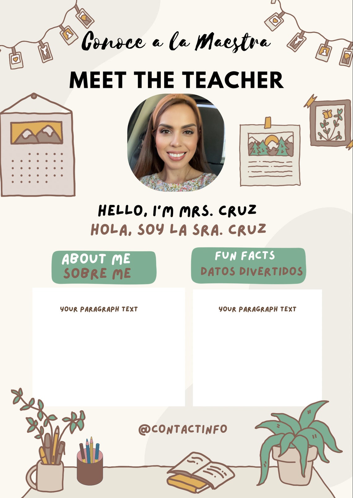Editable Templates- Meet the Teacher/ Meet the Teacher - Etsy