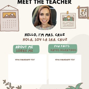Editable Templates- Meet the Teacher/ Meet the Teacher - Etsy
