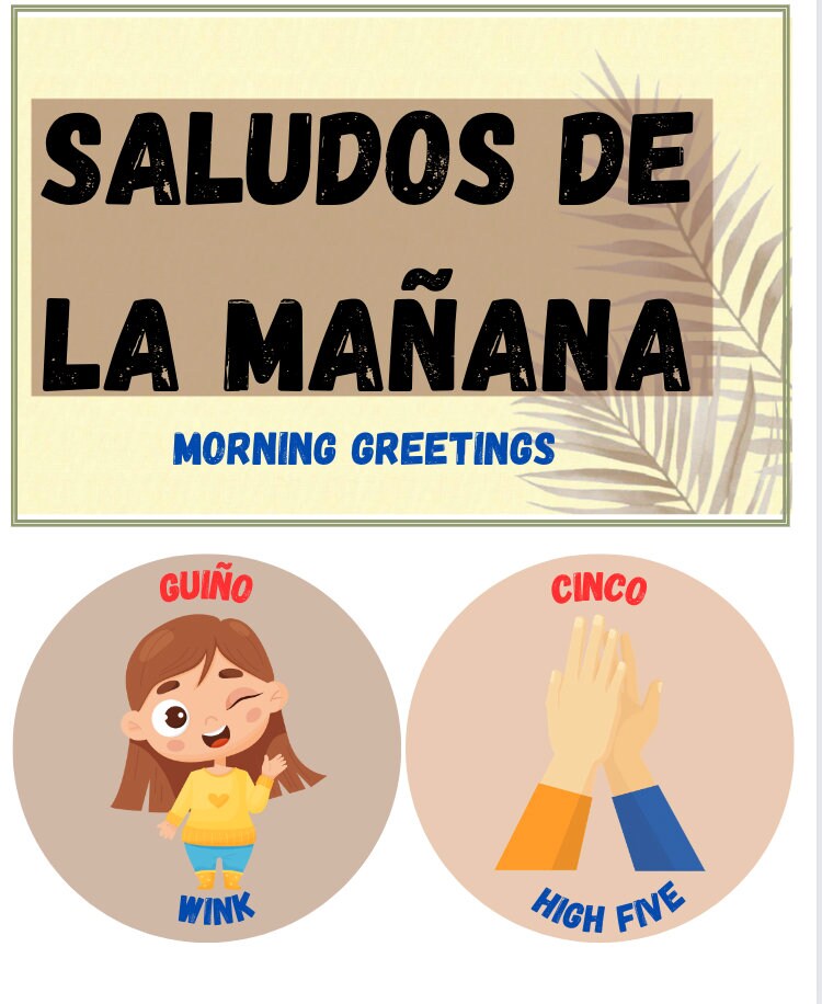 Aesthetic Classroom Spanish Dual Language Labels- Word Wall, Morning ...