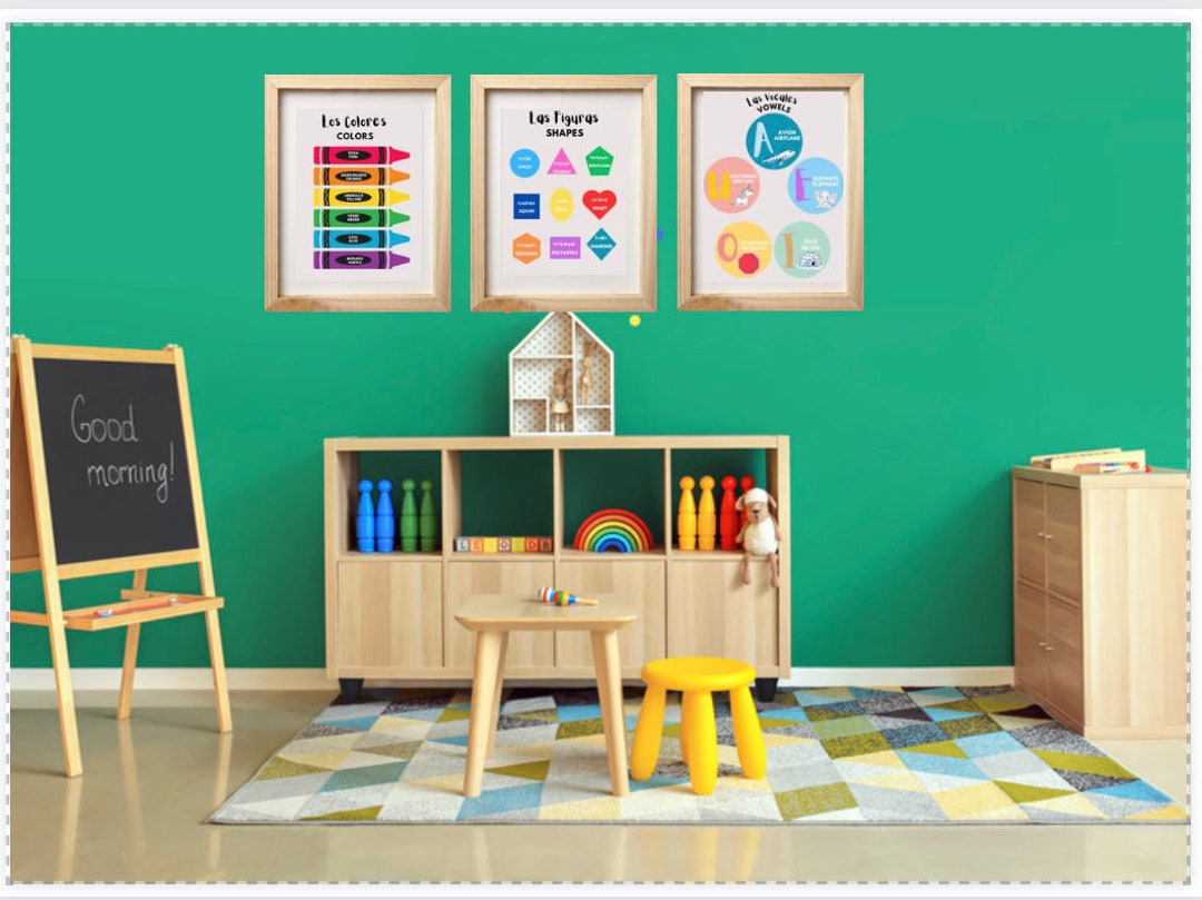 Set of 5 Bilingual Educational Posters - Etsy