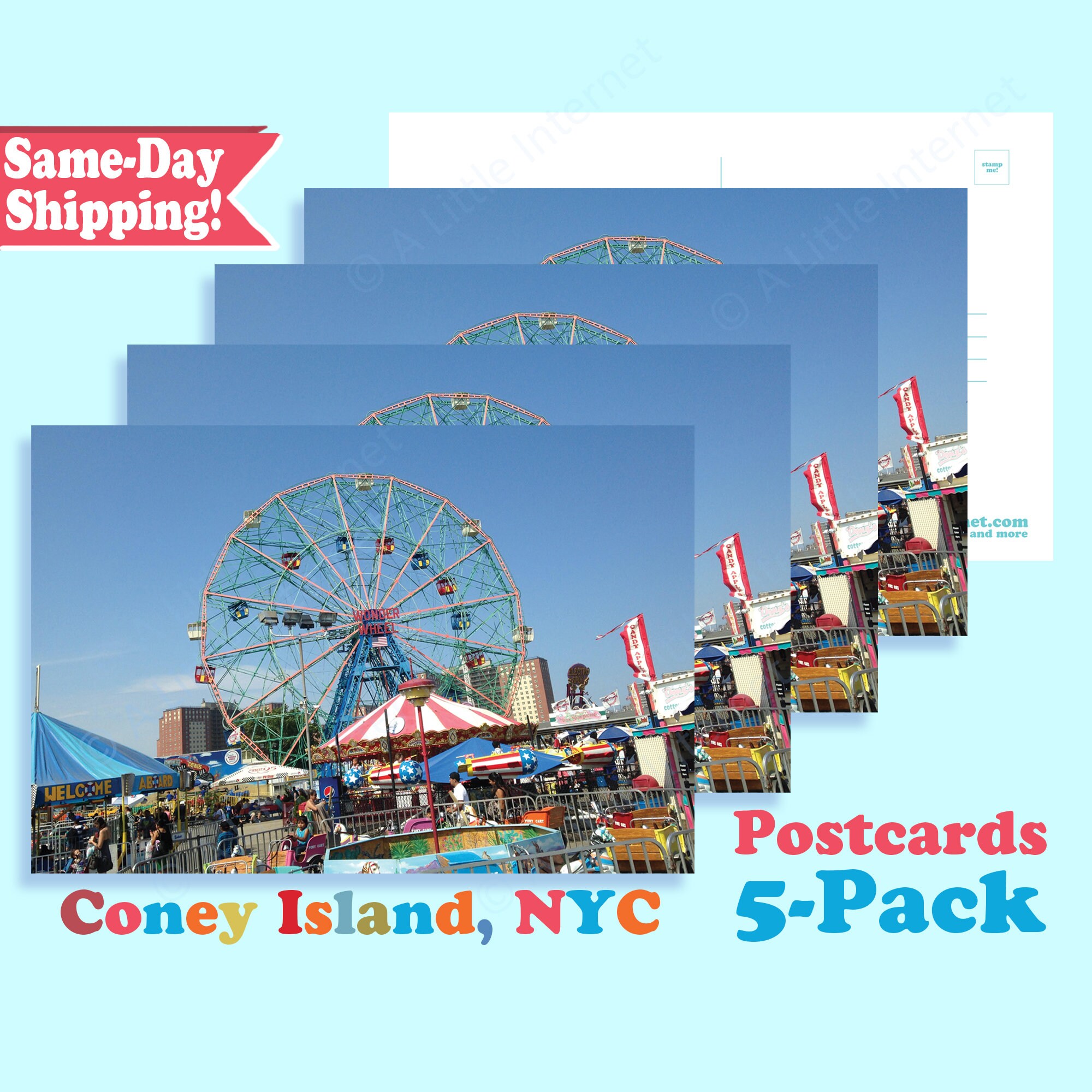 Postcards of Coney Island NYC Wonder Wheel - Great Postcrossing ...