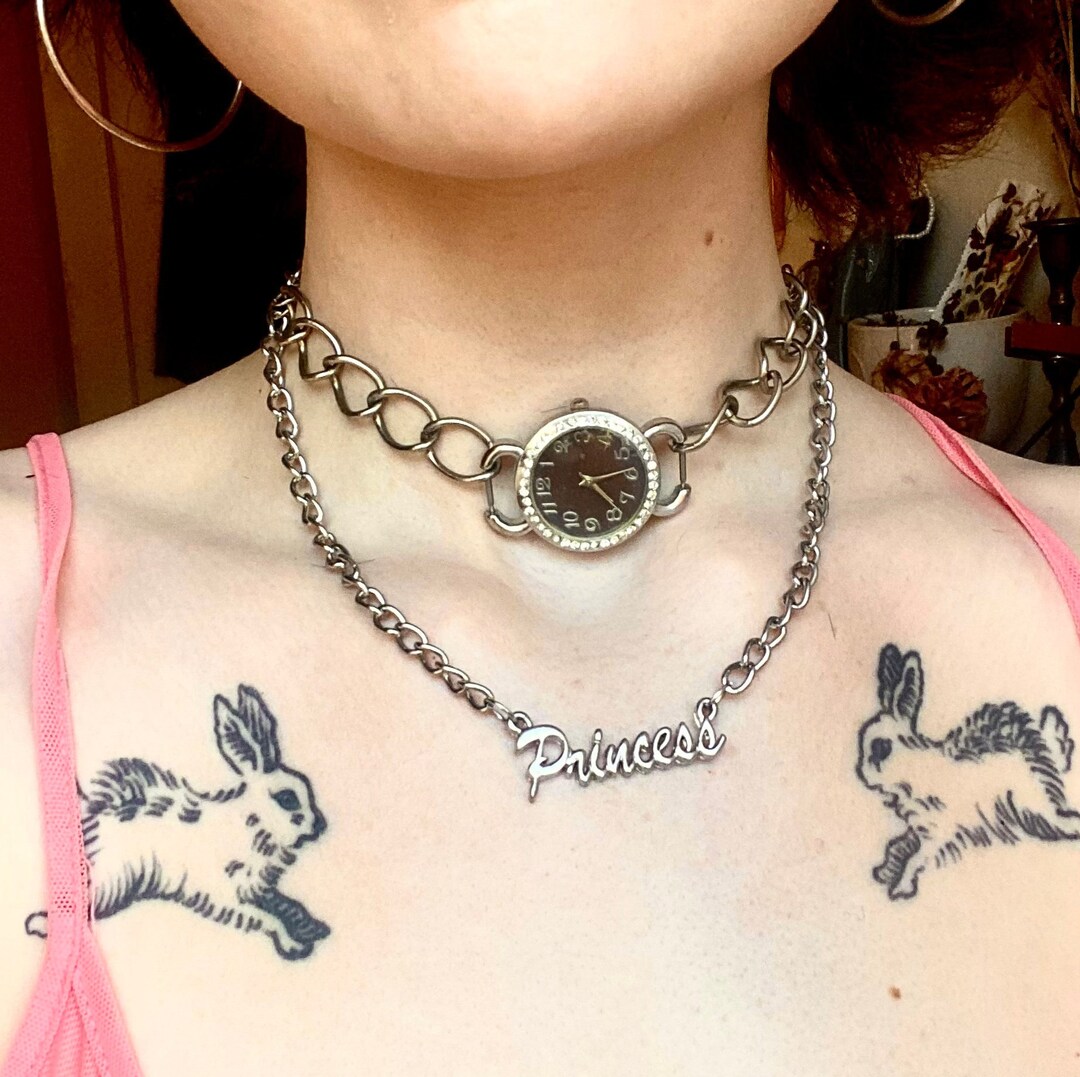 Princess Clock Choker Necklace - Etsy