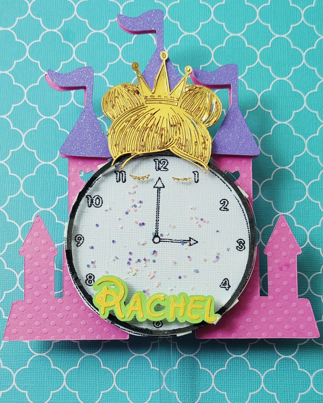 Castle Clock Cake Topper Princess Castle Cake Topper - Etsy