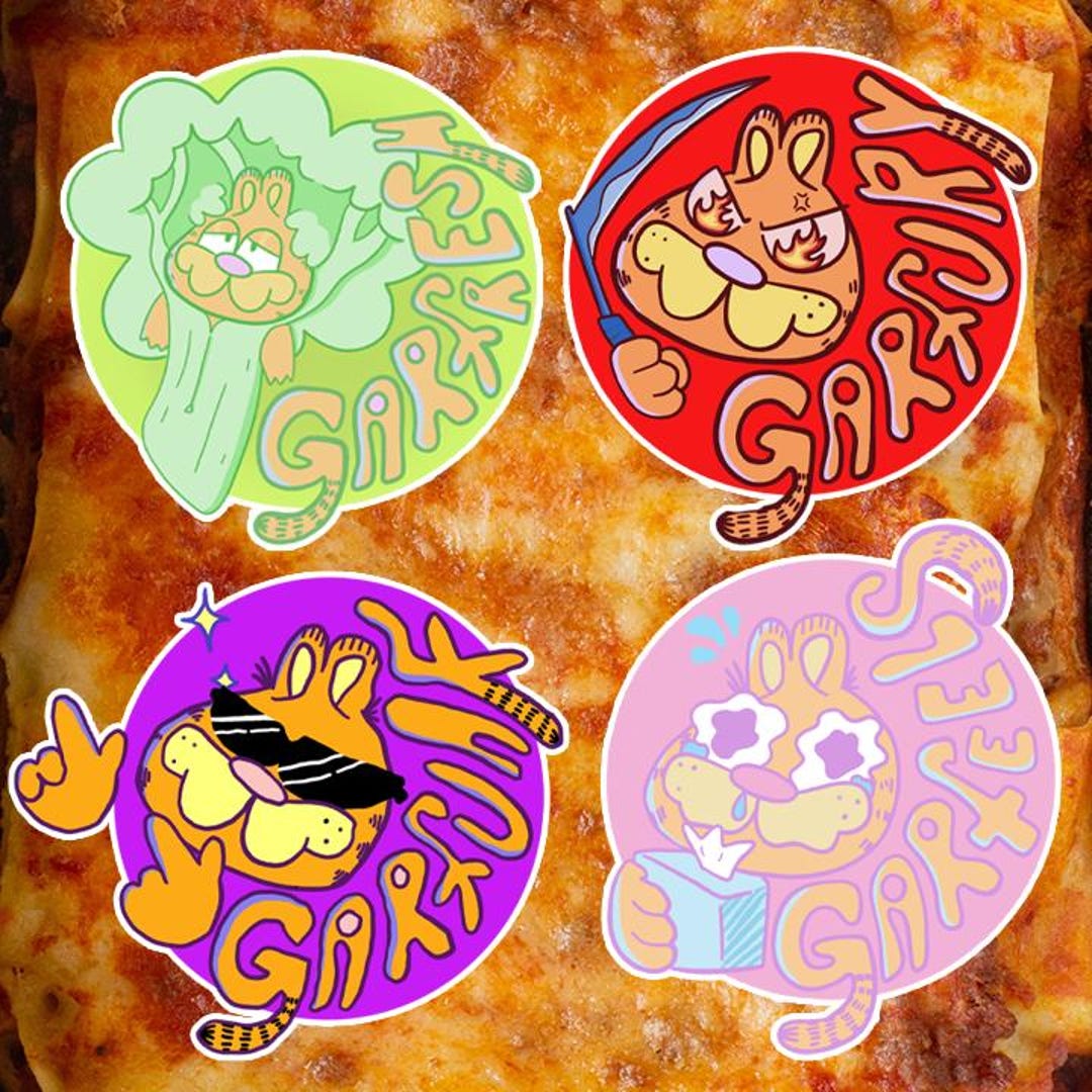 4 Sticker Pack Garfield and Friends Feelings Sticker Collection - Etsy
