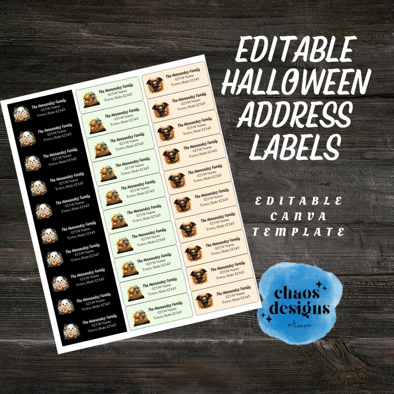 Halloween Return Address Labels, Editable Our Little Boo Tags ...