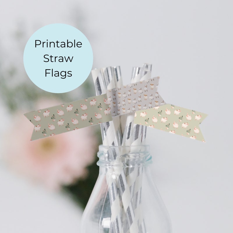 Printable Straw Flag - Etsy