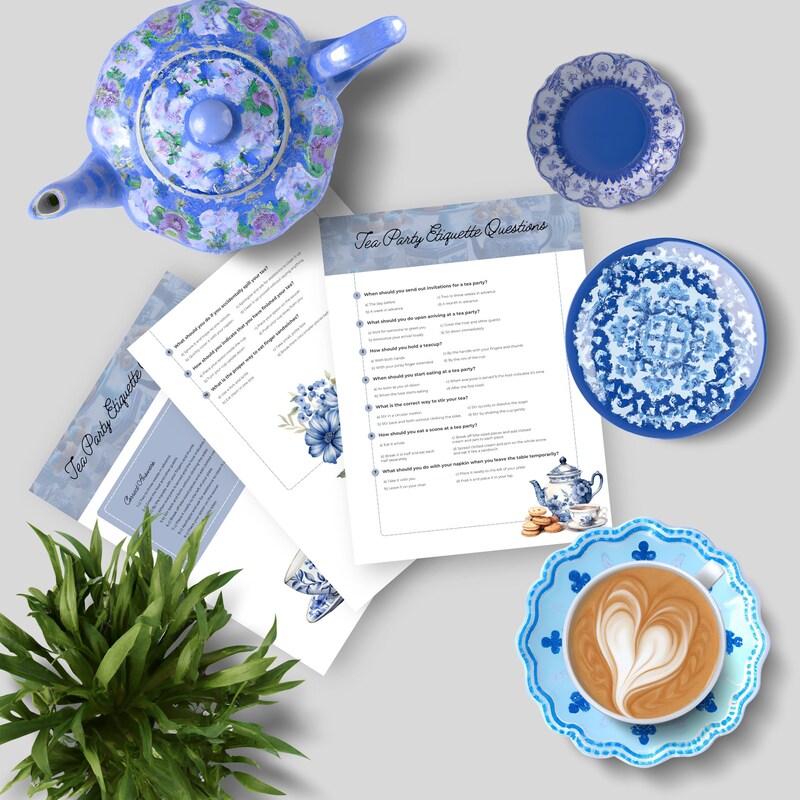 Tea Party Etiquette Game - Etsy