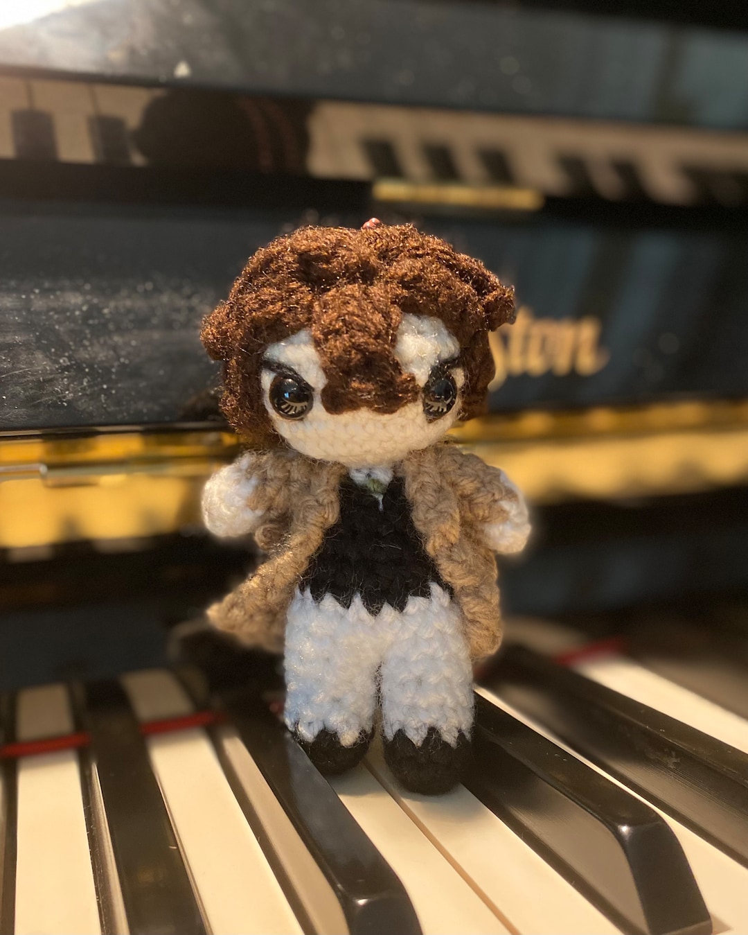 Crochet Dazai Osamu Amigurumi Keychain - Etsy