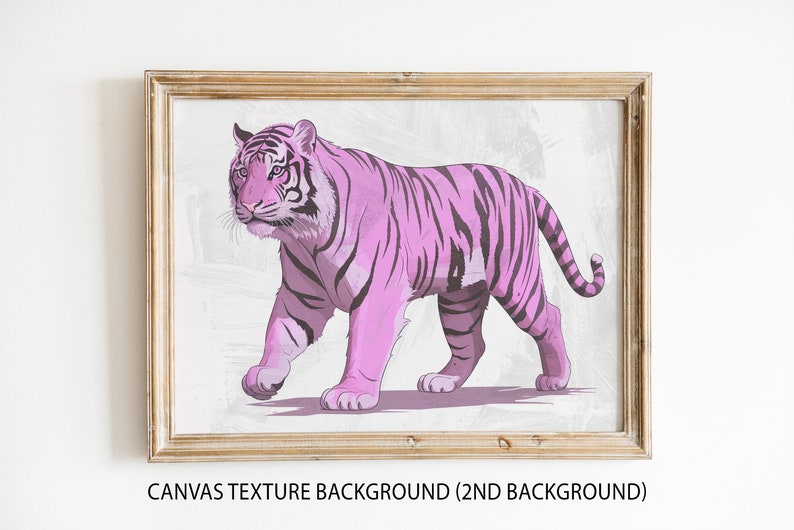 Pink Tigress Poster Printable Pink Tiger Wall Art Pink Decor Digital ...