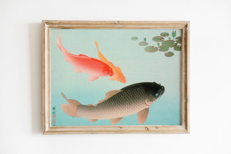 Vintage Coastal Fish Poster | Colorful Fish Wall Art | Printable Poster ...