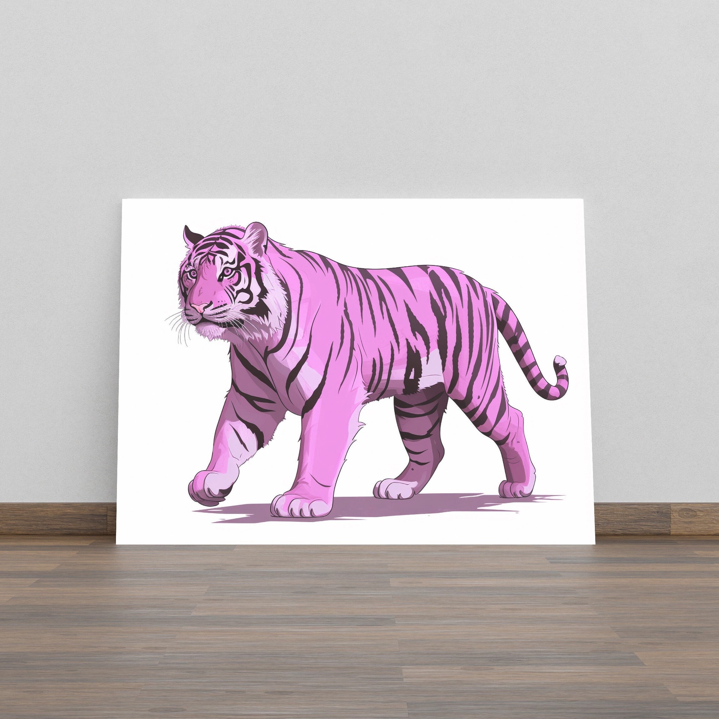 Pink Tigress Poster Printable Pink Tiger Wall Art Pink Decor Digital ...