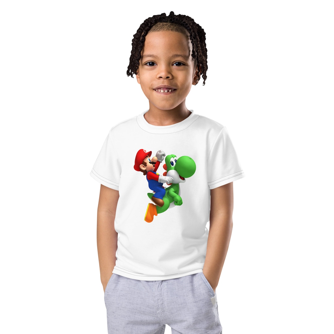 Kids Crew Neck T-shirt Super Mario Bros Since Png Mario Gaming Png ...