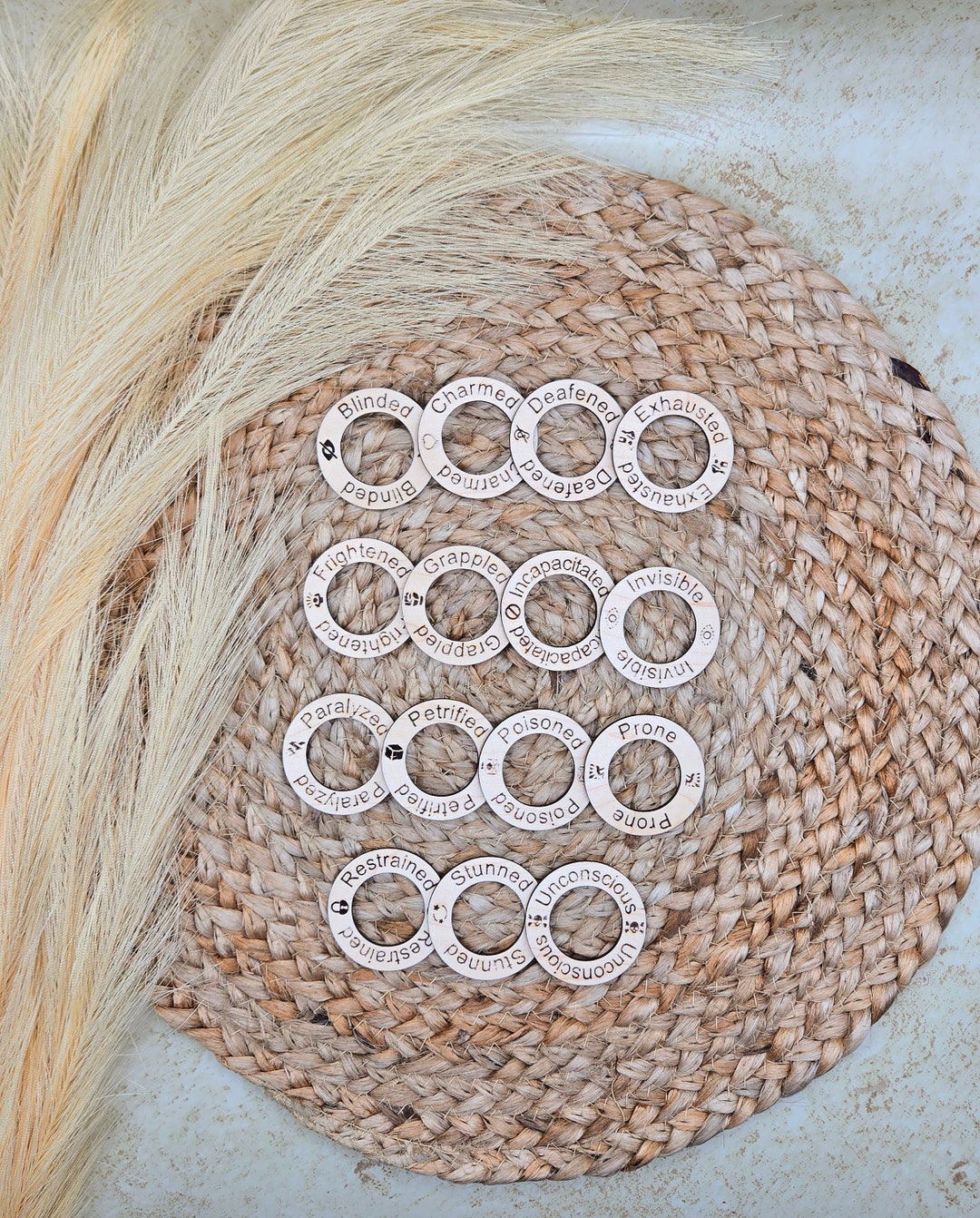 D&D Condition Ring Set, Dungeon Master Condition Rings, Dnd Tokens ...