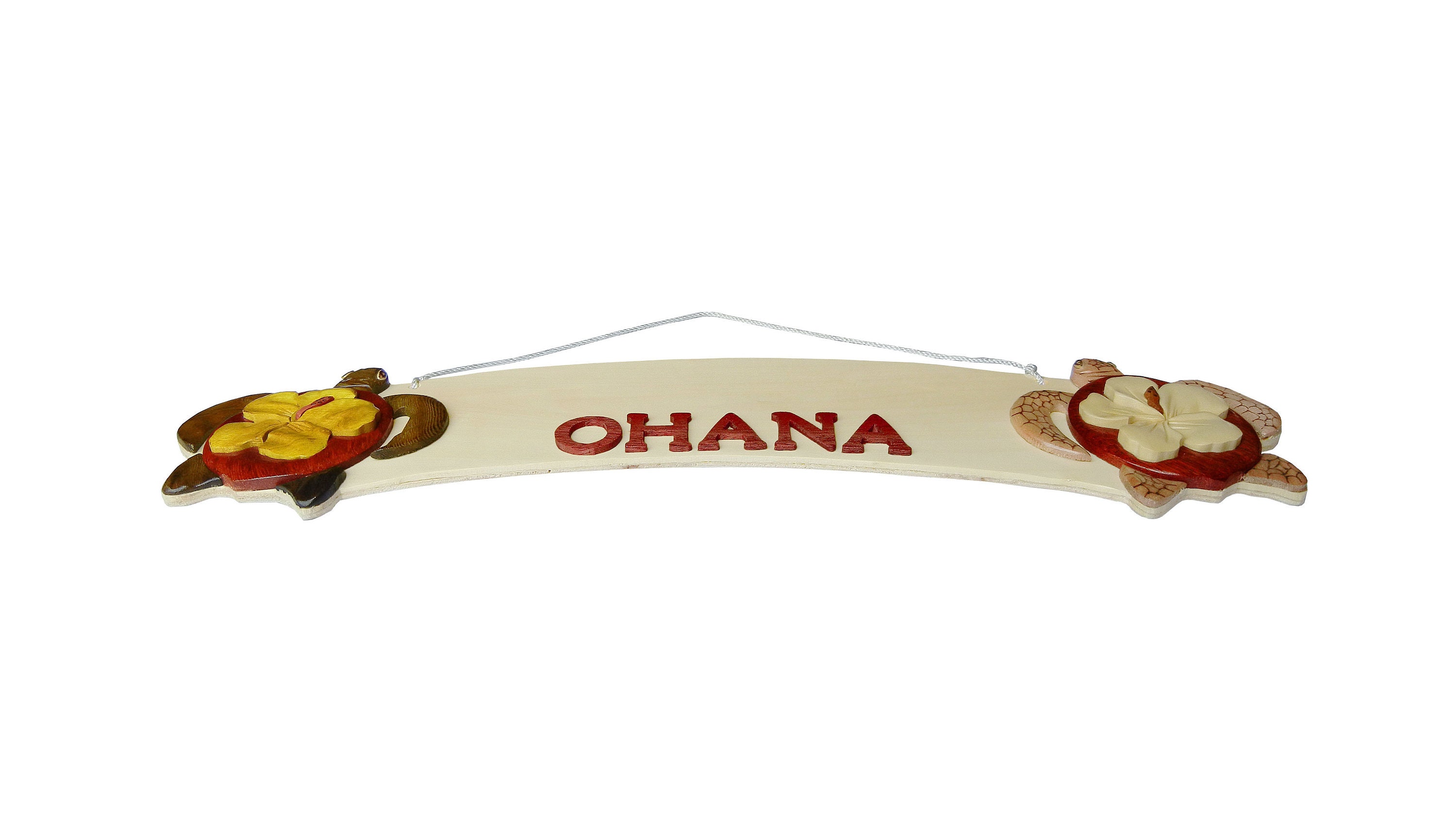Ohana Hibiscus Turtle Honu Wooden Sign - Etsy