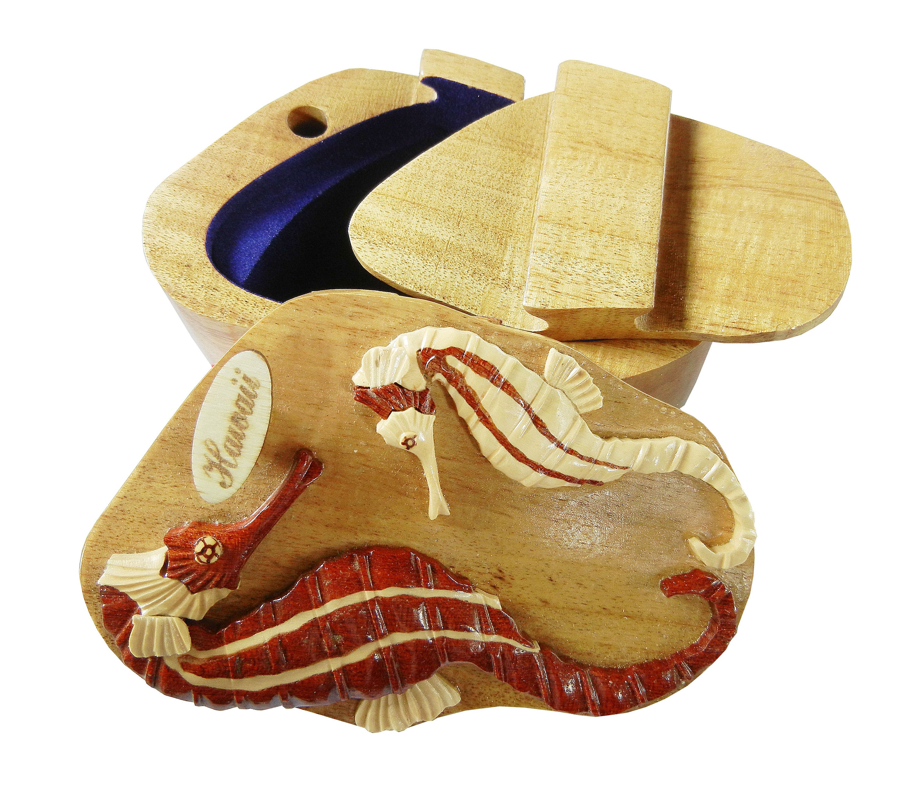 Seahorse - Wooden Puzzle Box - Etsy