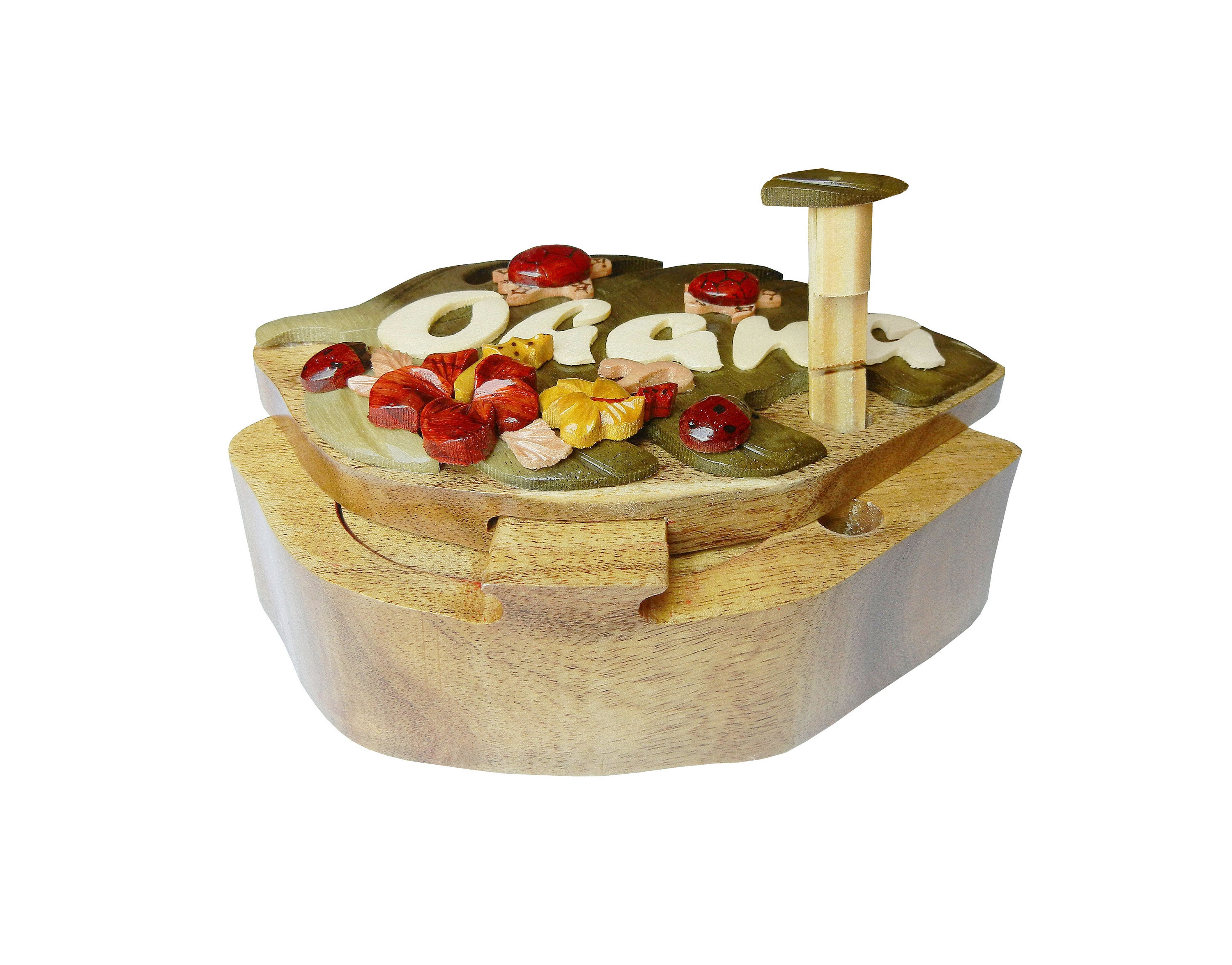 Ohana Leaf - Wooden Puzzle Box - Etsy