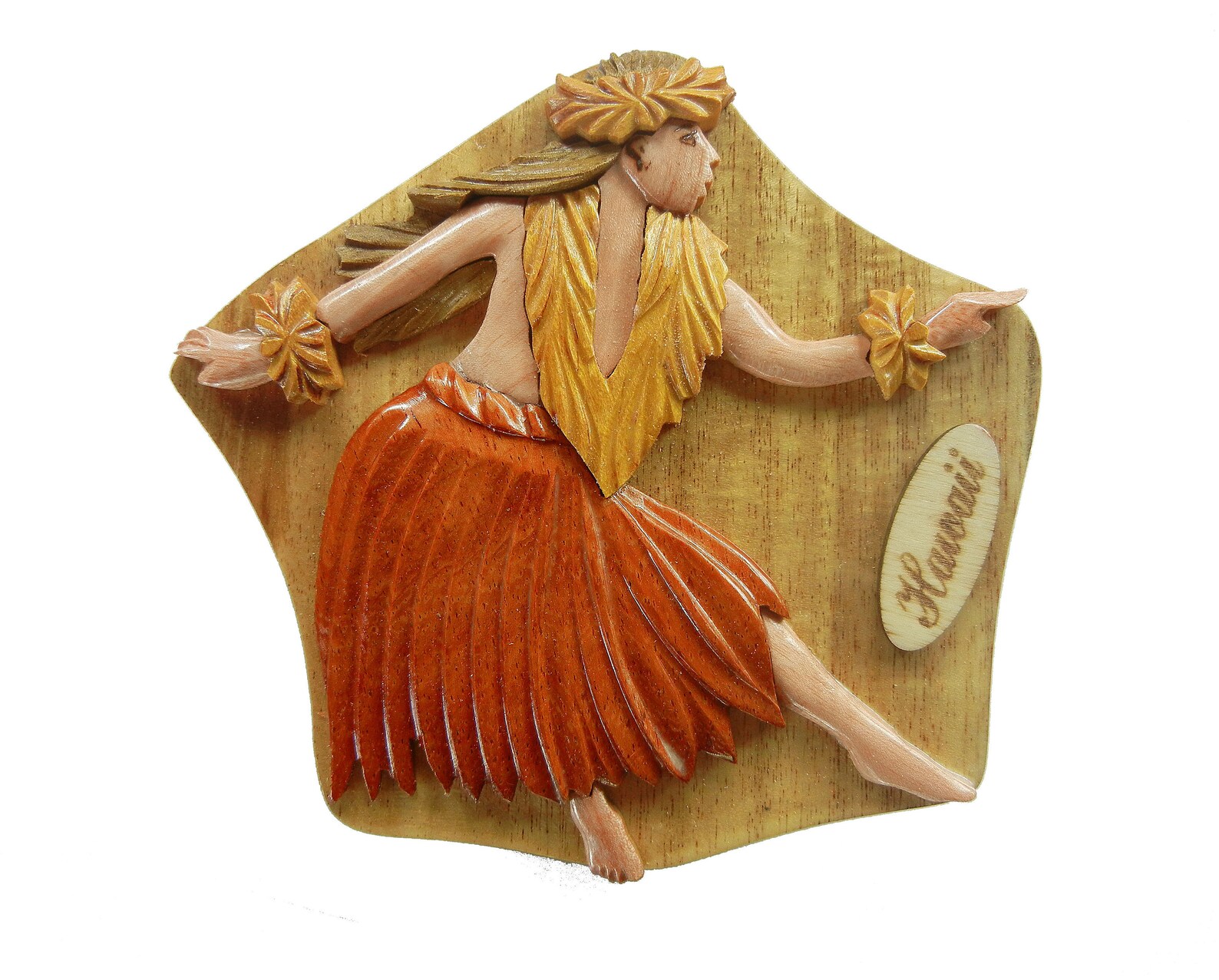 Hawaiian Female Dancer - Wooden Puzzle Box - Etsy
