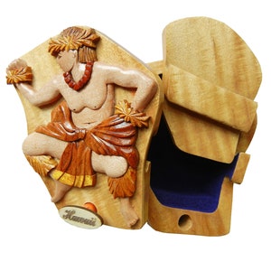 Male Hula Dancer - Wooden Security Puzzle Box - Etsy
