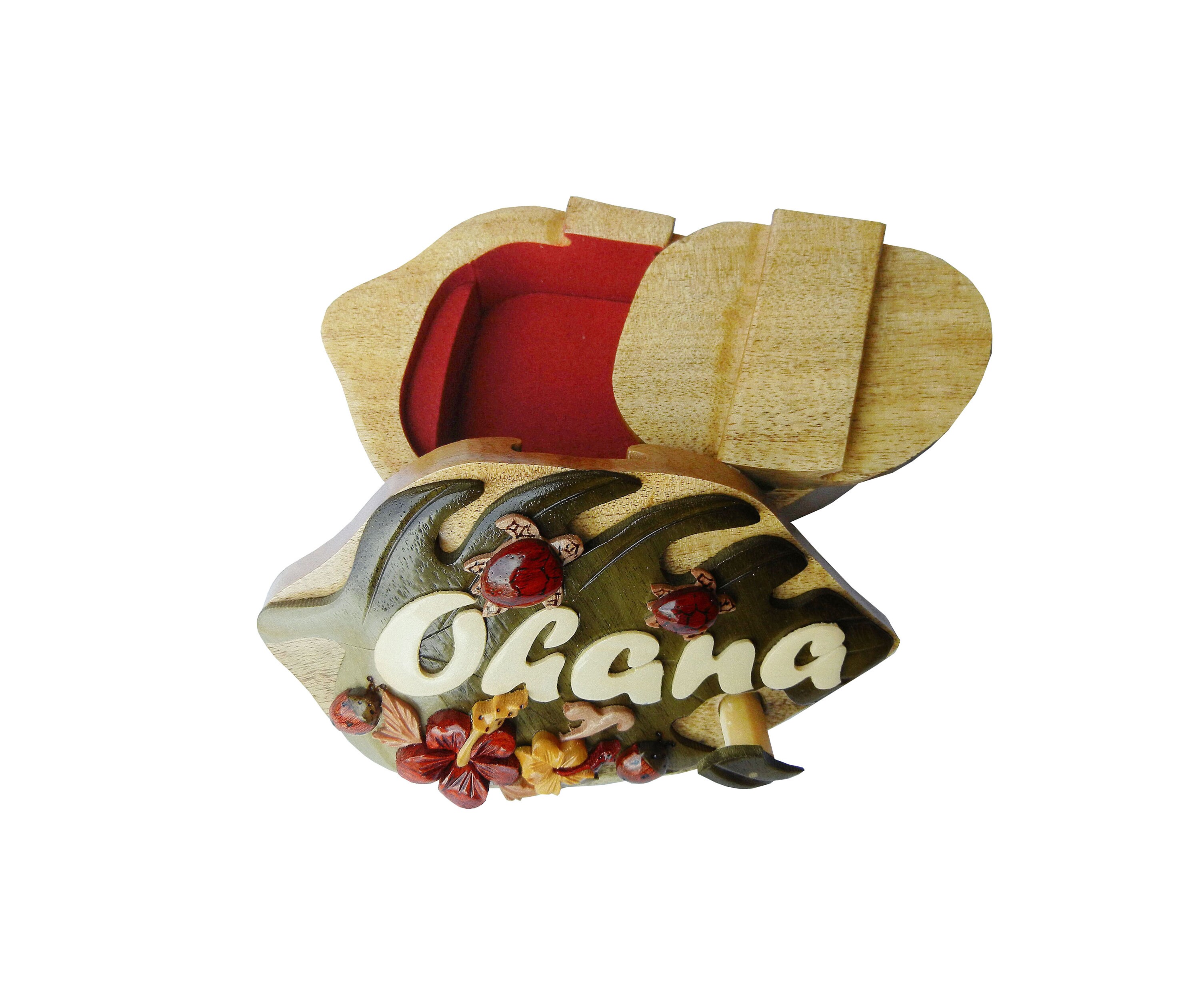 Ohana Leaf - Wooden Puzzle Box - Etsy