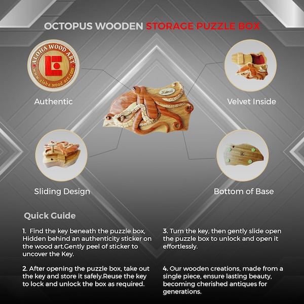 Octopus Puzzle Box - Etsy