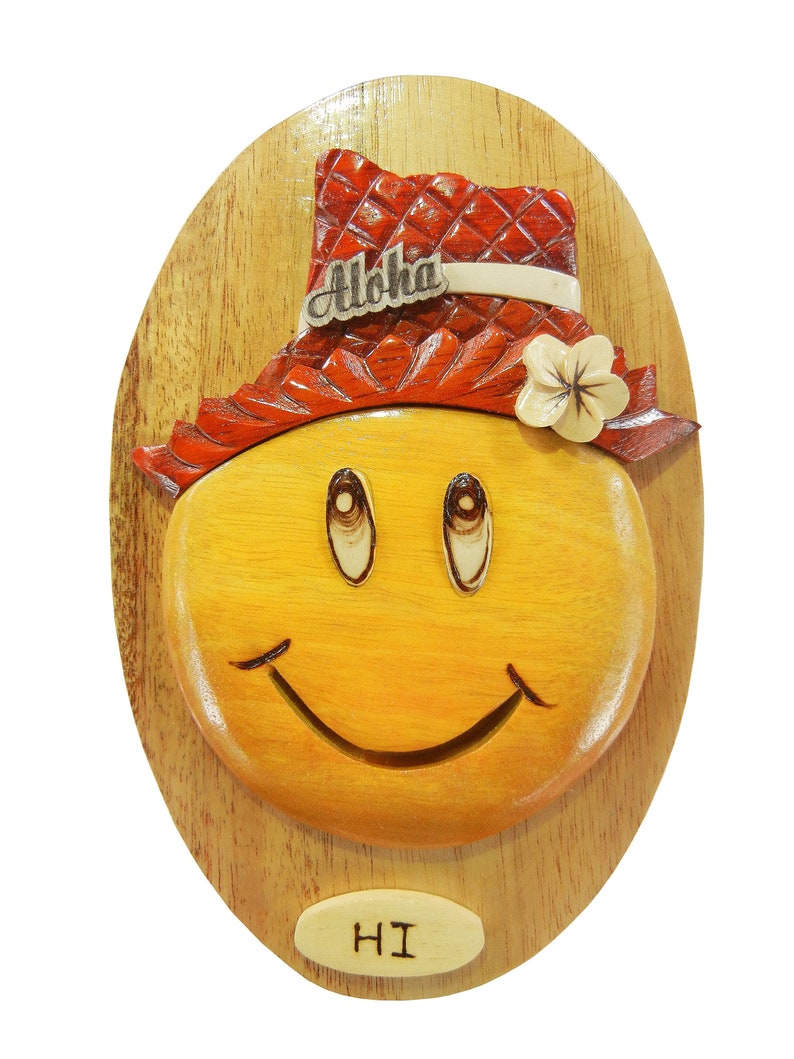 Smiley Face Aloha - Wooden Puzzle Box - Etsy