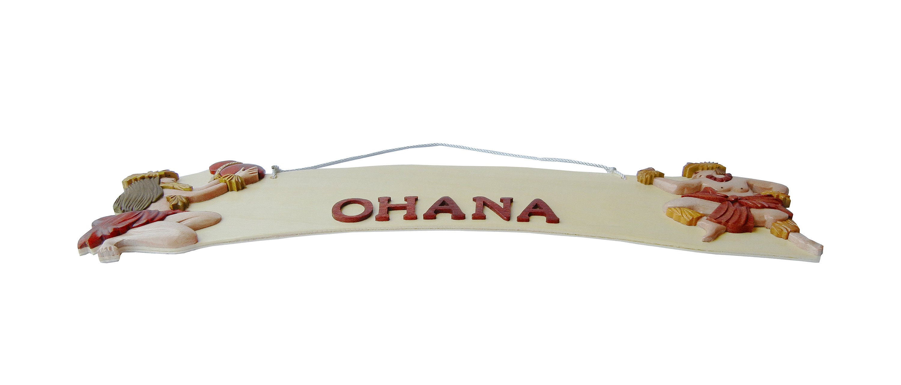 Hula Dancers Wooden Ohana Sign - Wood Signs - Etsy