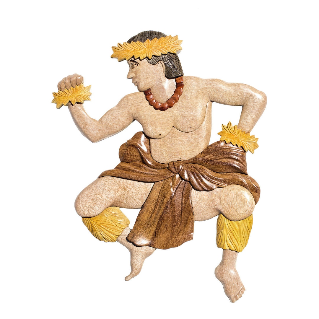 Male Hula Dancer | Hanging Wall Decor - Etsy