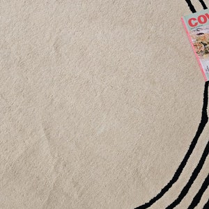 Solid Rug Bean Shaped Kidney Shaped Hand Tufted Large Area Rug Ivory ...