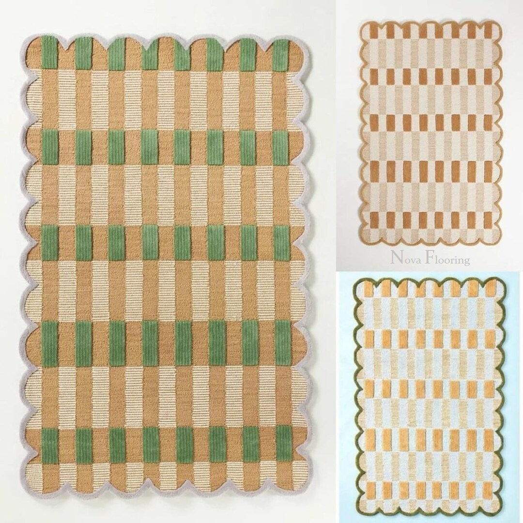 Matilda Goad Plaid Hand Tufted Rug Luxurious Designer Large Area Rug ...