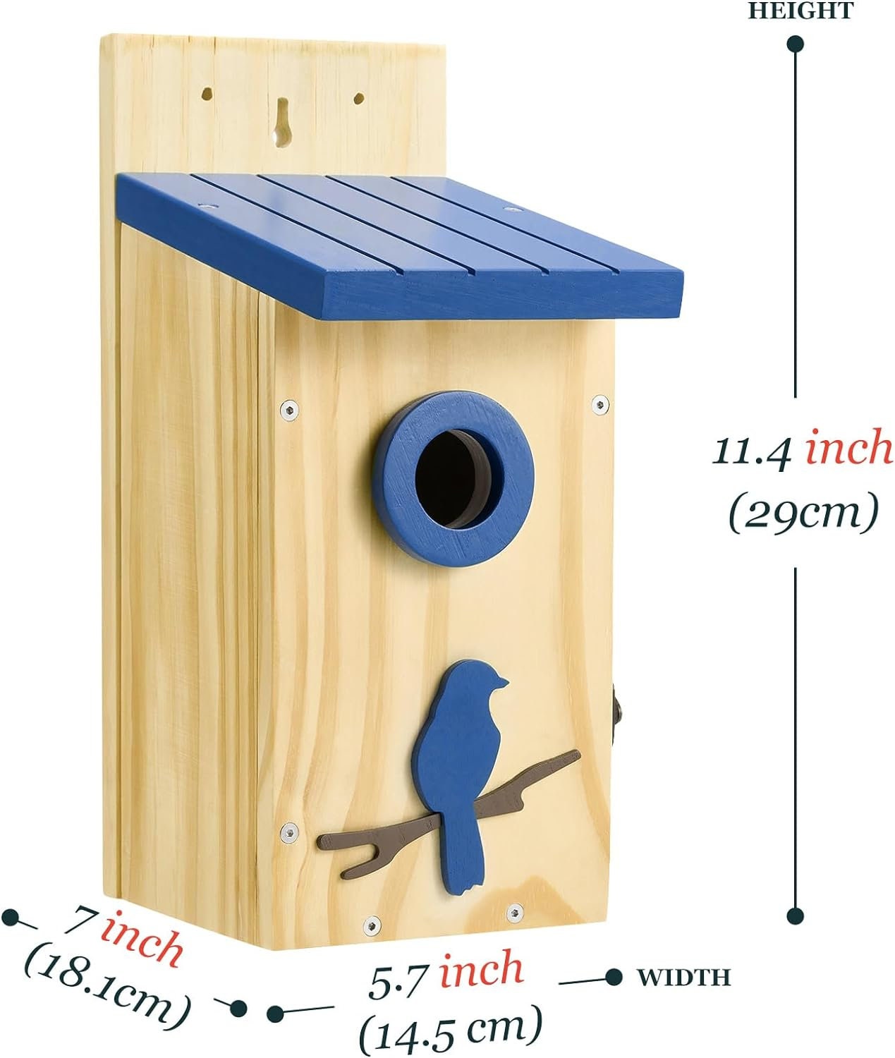 Bluebird Wren Chickadee Viewing House With Predator Guard Wooden ...