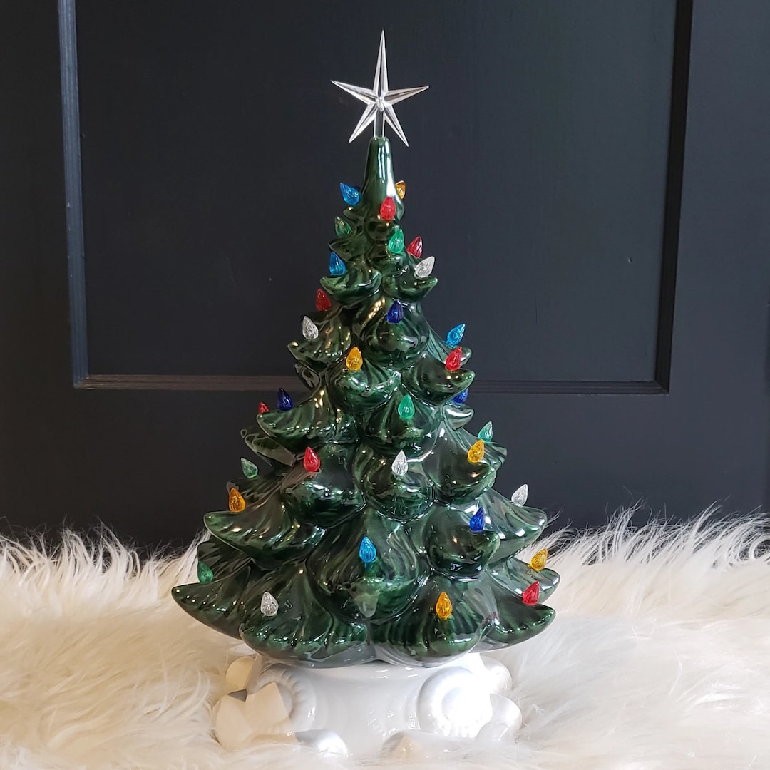 Vintage Ceramic Christmas Tree Large Atlantic Light up Ceramic Tree ...