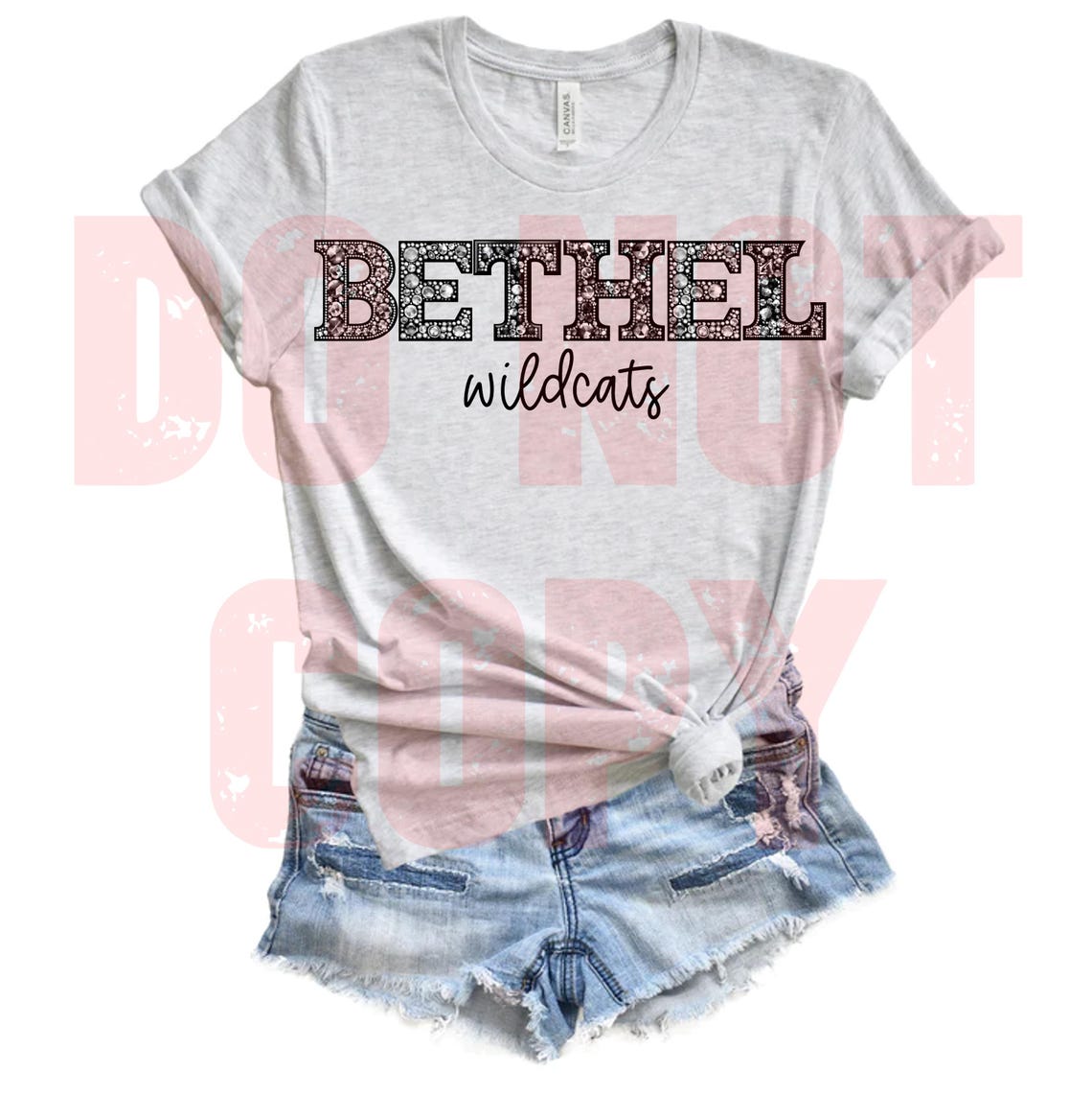 Custom Faux Rhinestone Team PNG Sublimation Screen Print DTF School ...