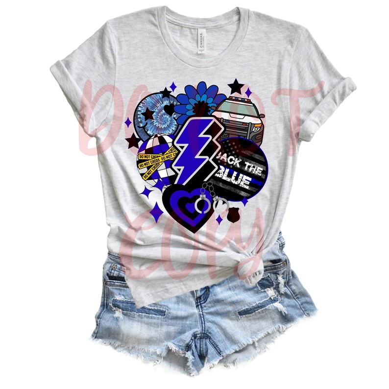 Retro Police Collage PNG Sublimation Screen Print DTF Cop Sheriff ...