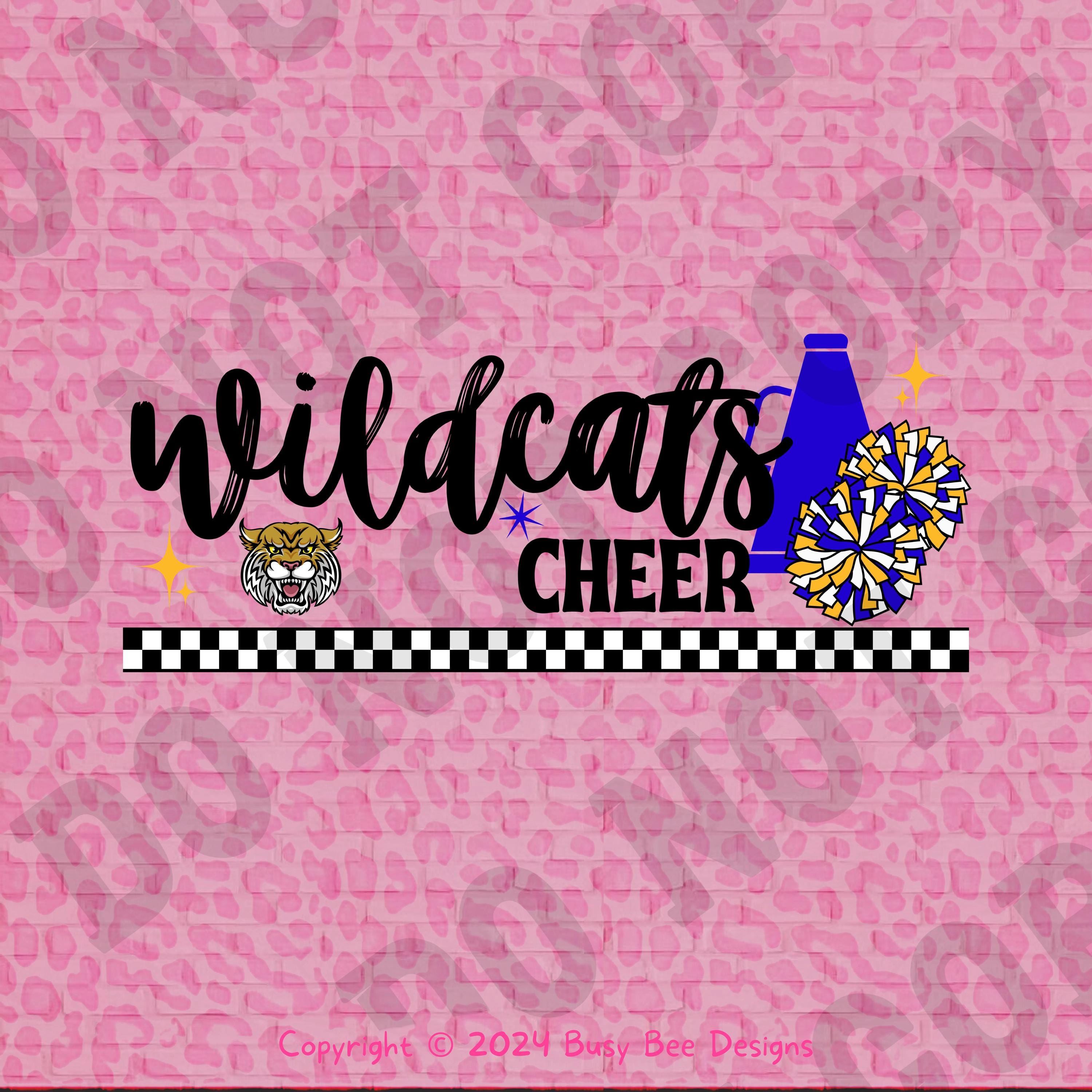 Wildcats Cheer PNG | Sublimation | Screen Print | DTF | Checkered ...