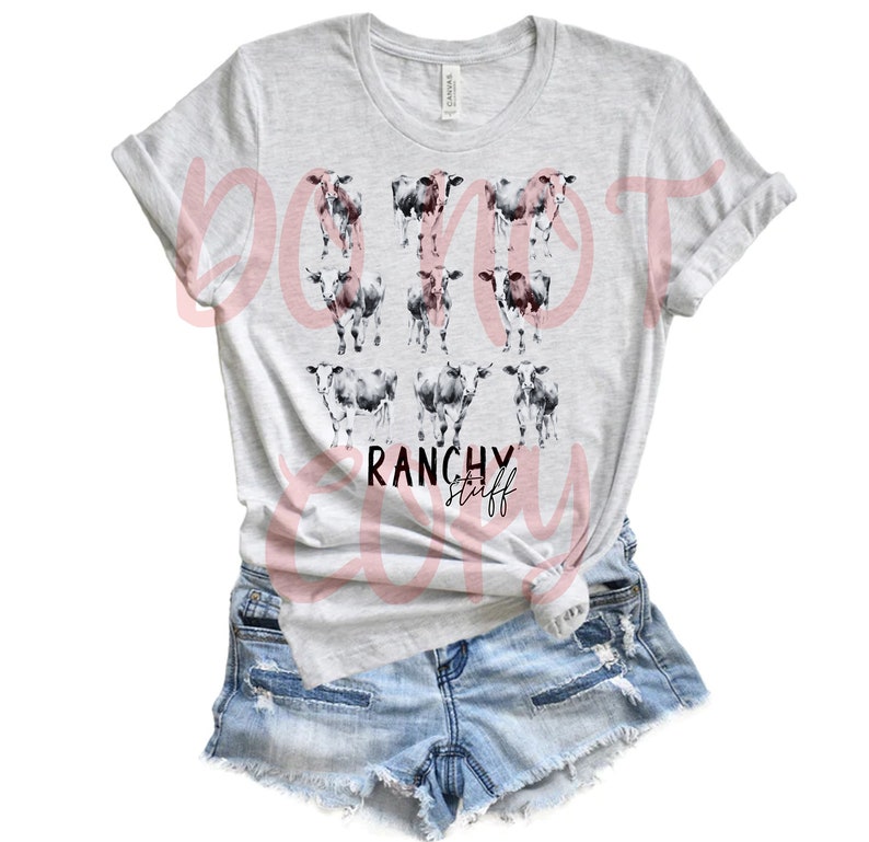 Ranchy Stuff PNG Sublimation Screen Print DTF Cowboy Country Cow ...