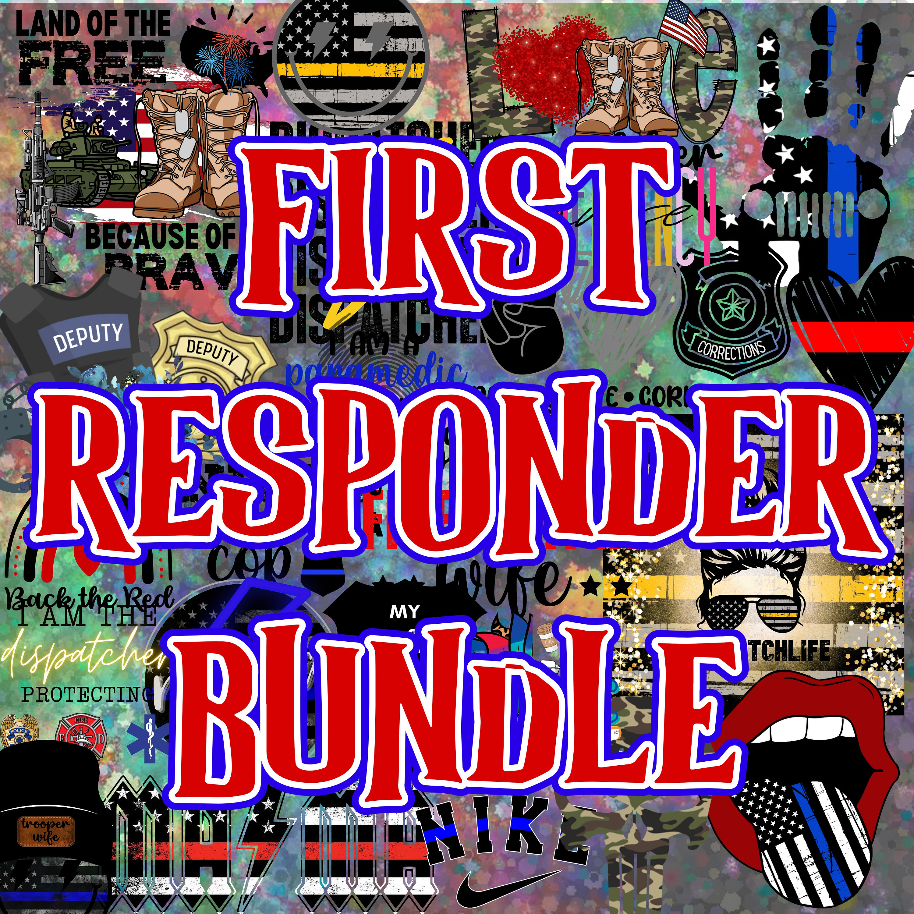 First Responder PNG Bundle: Military, EMT, Law Enforcement (digital ...