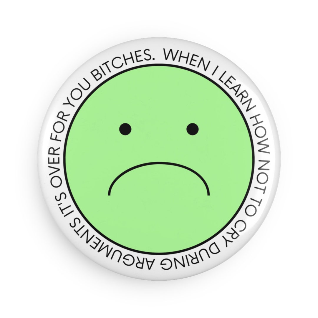 Frowny Face Magnet Sad Emote Magnet Introvert Magnet Introvert - Etsy