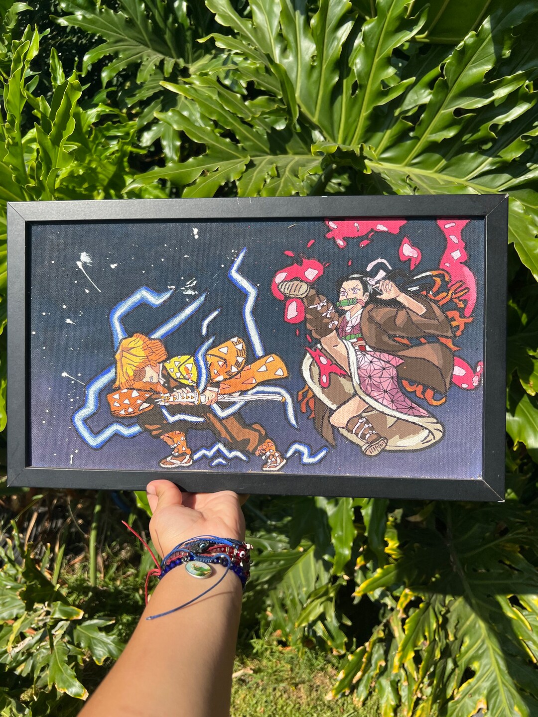 Demon Slayer Custom Painting - Etsy