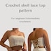 Crochet Shell Lace Top Pattern - Etsy