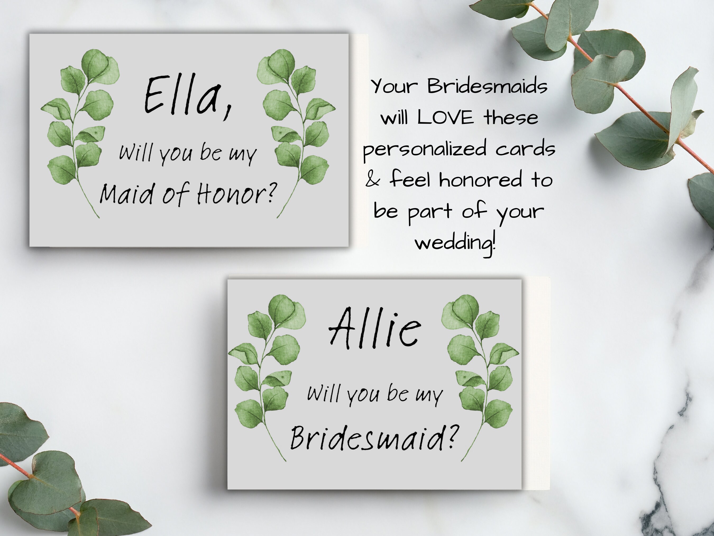 Bridesmaid Proposal Card Template Printable Instant Download Wedding ...