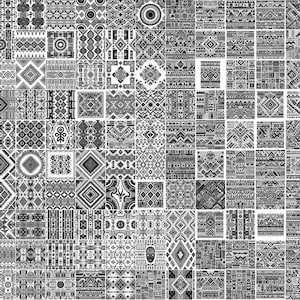 African Pattern SVG PNG Bundle: 150 Tribal Geometric Designs (digital ...