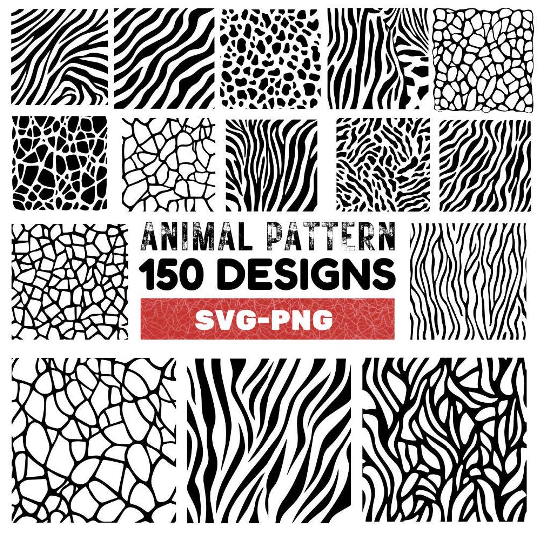 Animal Print Pattern SVG Bundle: 150 Wild Skin Textures (digital ...