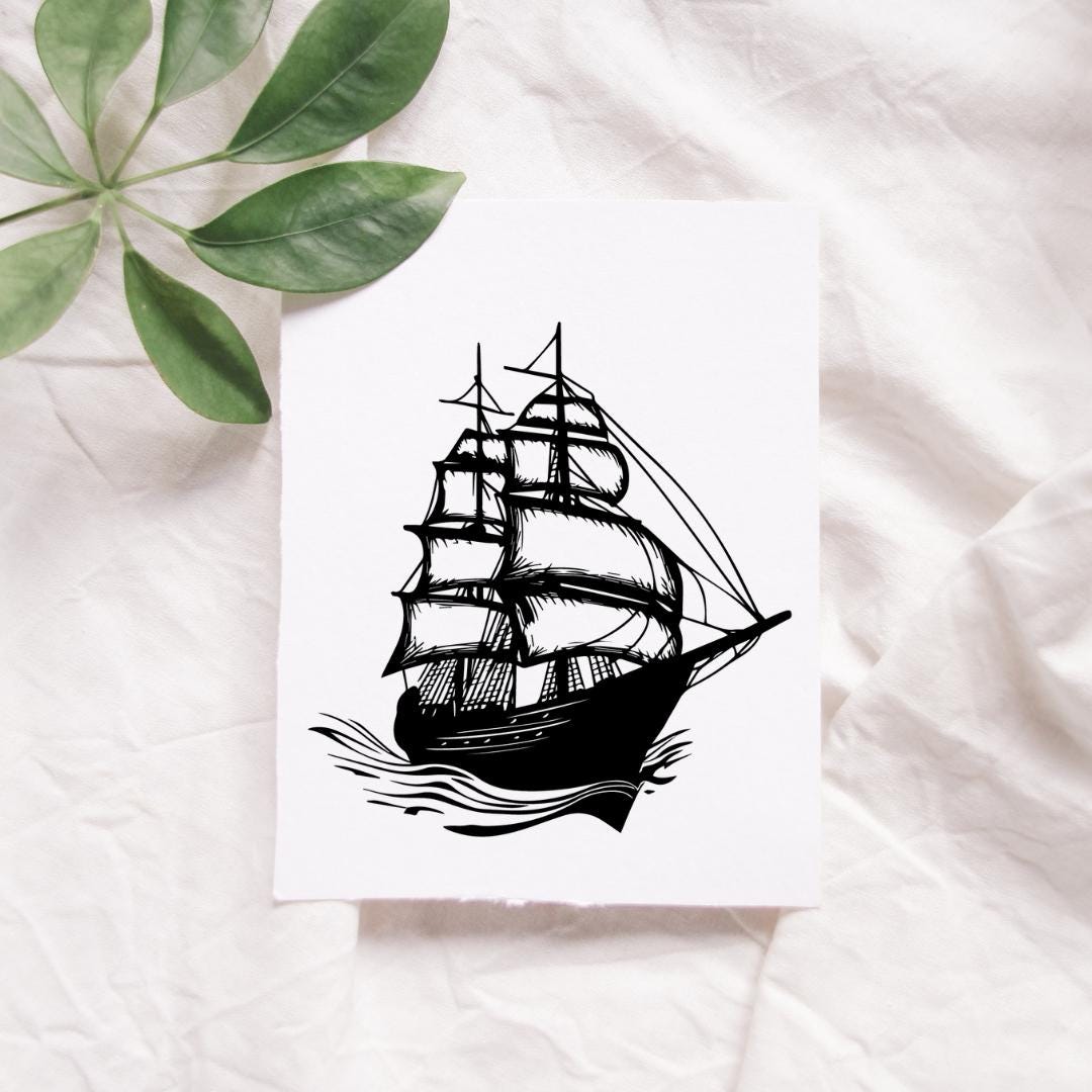 Sailing Ship SVG Bundle: 150 Nautical Pirate Designs (digital Download ...