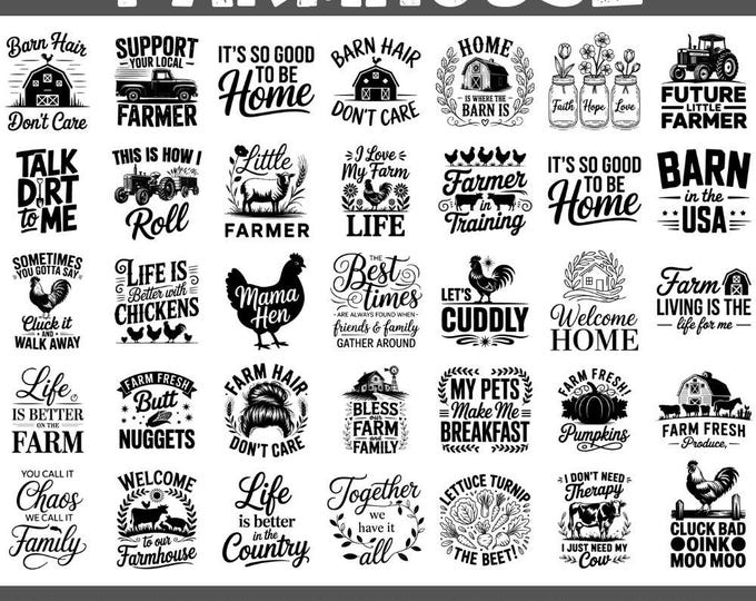 Farm Life Svg, Farm Sign Svg, Farmhouse Svg Bundle, Farm Sayings Svg ...