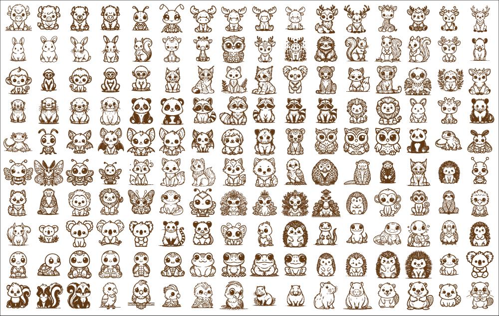 Cute Forest Animals, SVG Bundle, Safari SVG, Svg Cricut, Doodle, Safari ...