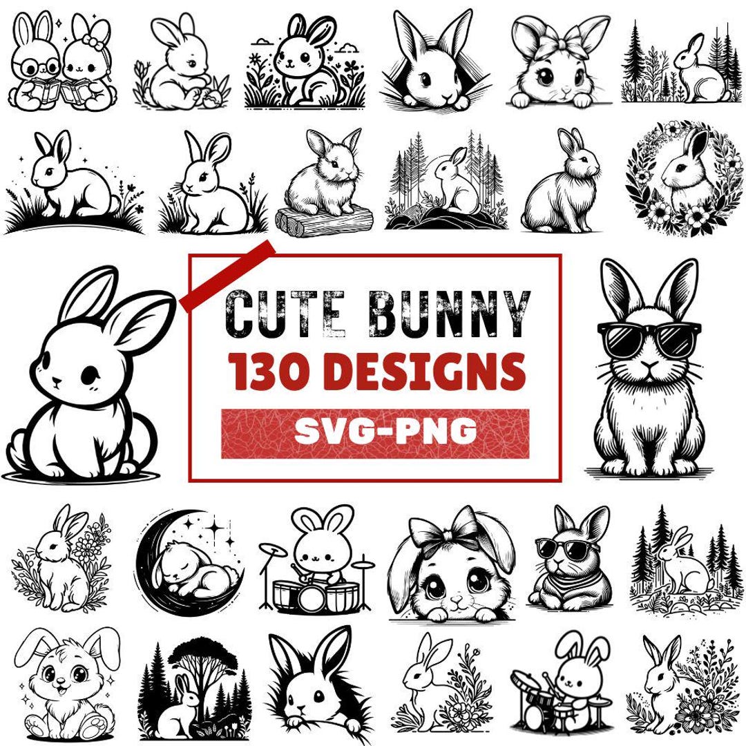 Rabbit SVG Bundle, Easter Bunnies SVG, Easter Decor, Easter Rabbits Svg ...