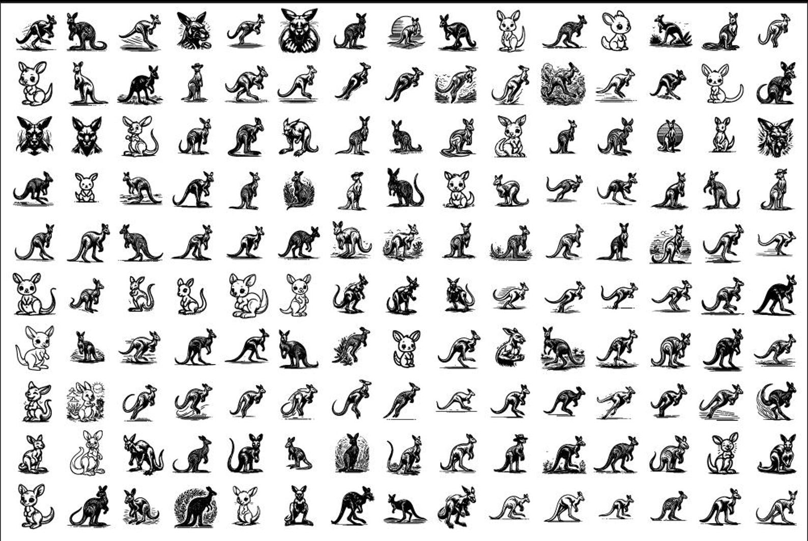 Kangaroo Design Bundle | Australian Wildlife SVG PNG Collection ...