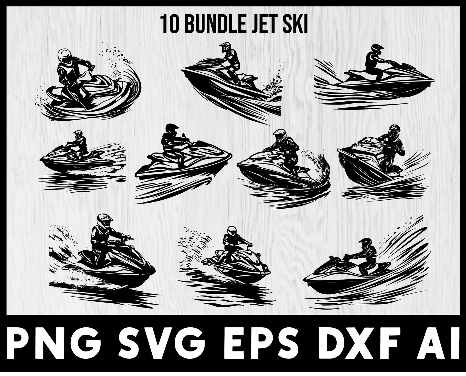 Jet Ski Svg, Couple Jet Ski Svg, 8 Jet Ski Clipart Bundle, Svg Cut File ...