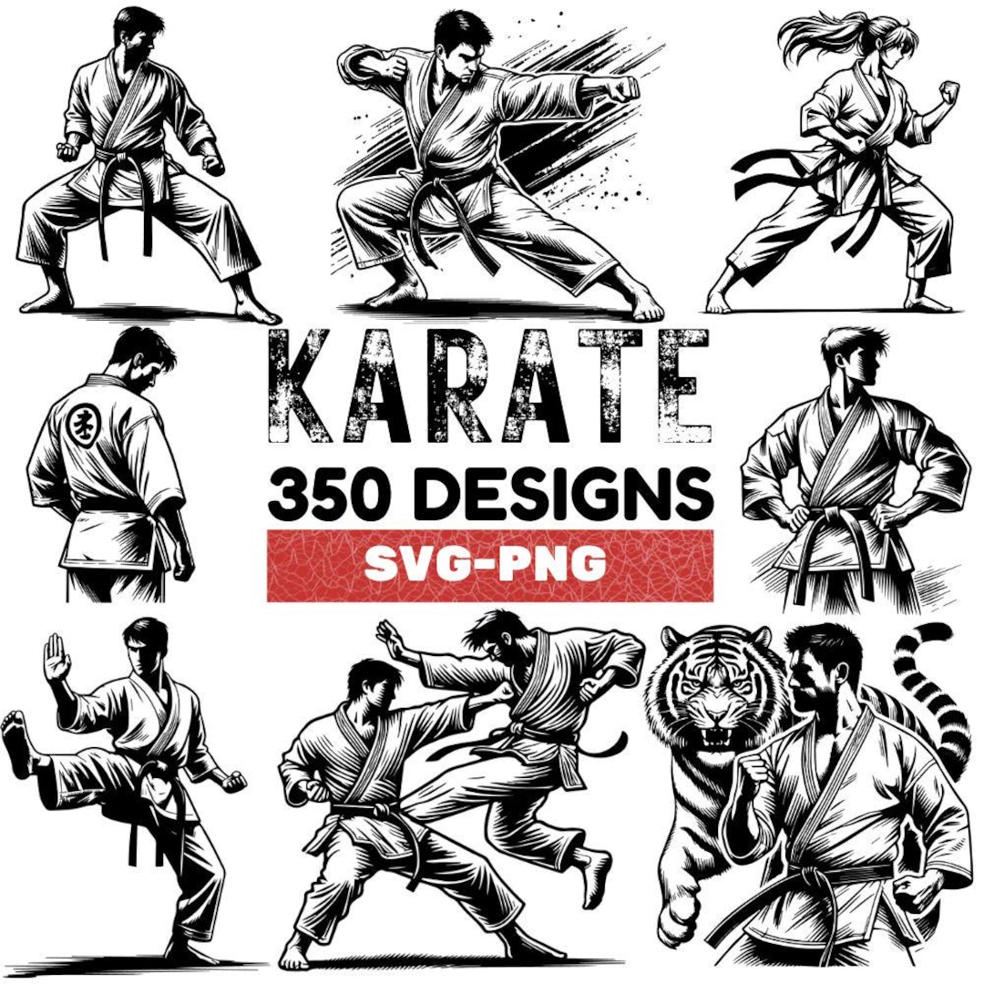 Karate Clipart Bundle: 150 Martial Arts SVG PNG Designs - Etsy